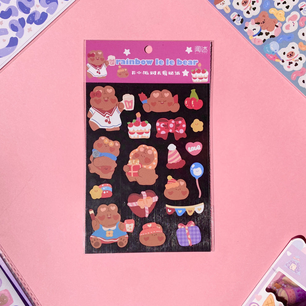 Stickers – Osito de Fiesta – Happy Cliff